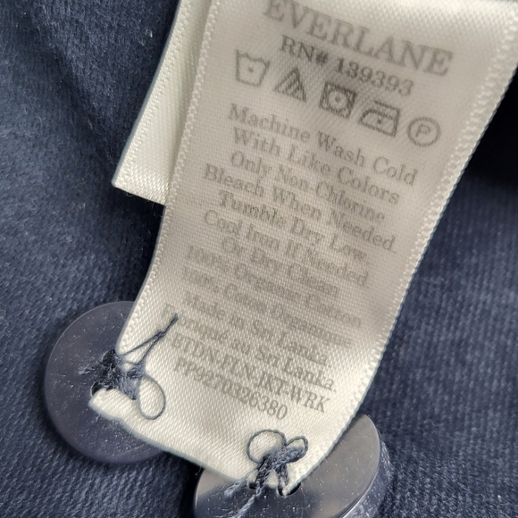 Everlane | Jackets & Coats | Everlane Navy Blue Flannel Chore Jacket ...